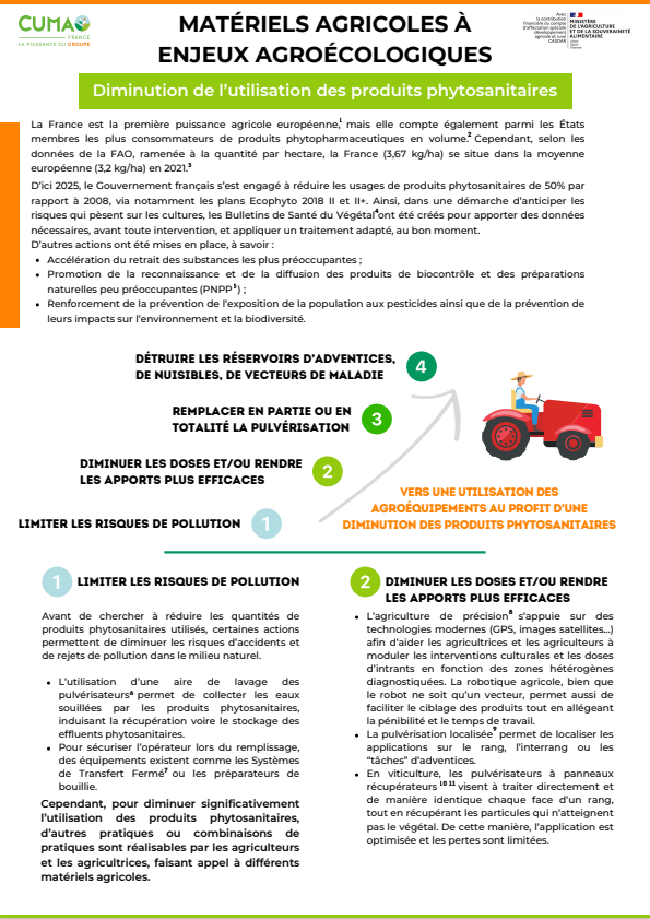 Agroéquipements et agroécologie : Diminution de l’utilisation des ...